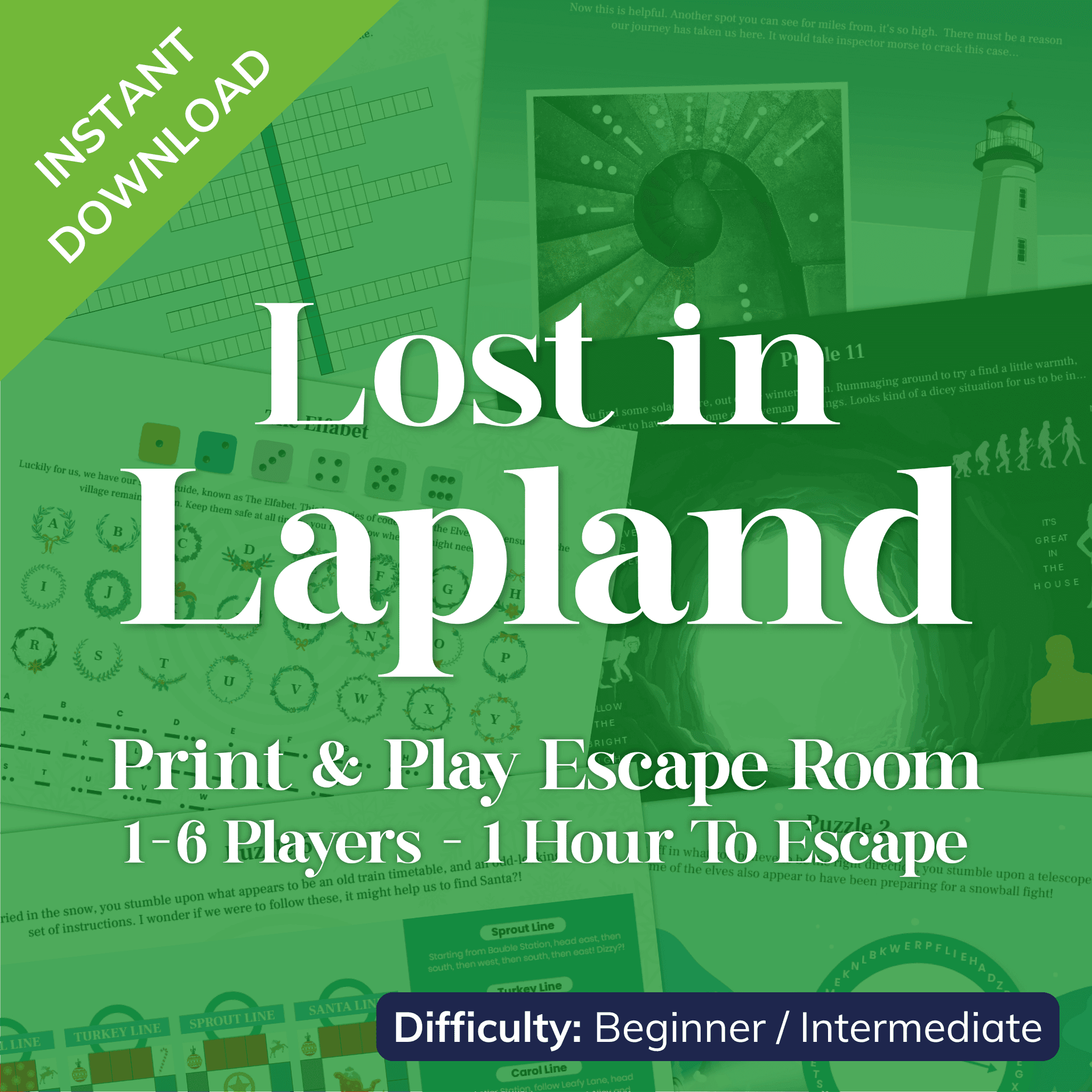 Festive Printable Escape Room | Lost in Lapland - Epic Escapes